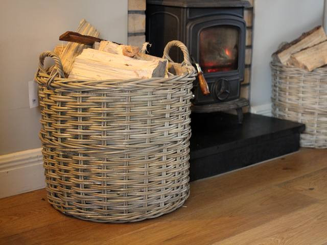 Wicker Baskets - Giant Wicker Log Basket For Log Storage