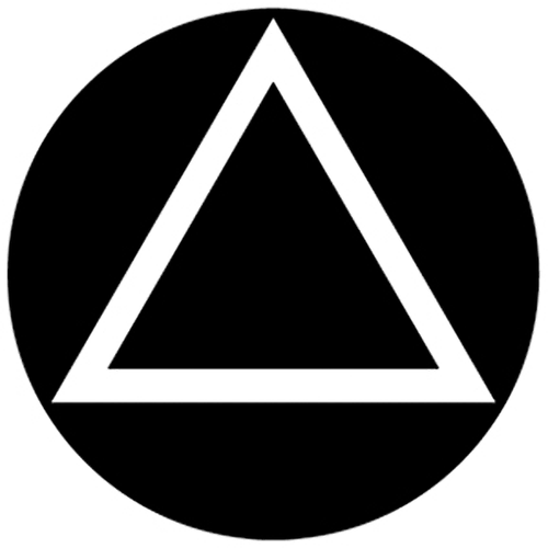 Rosco Triangle Outline Black and White Glass Gobo # 81117