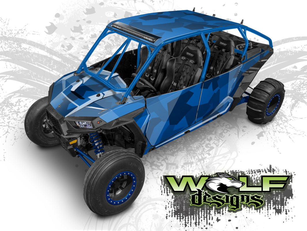 Jagged Urban Camo - Polaris RZR XP4 1000 & Turbo - RZR Graphics Wrap Kit