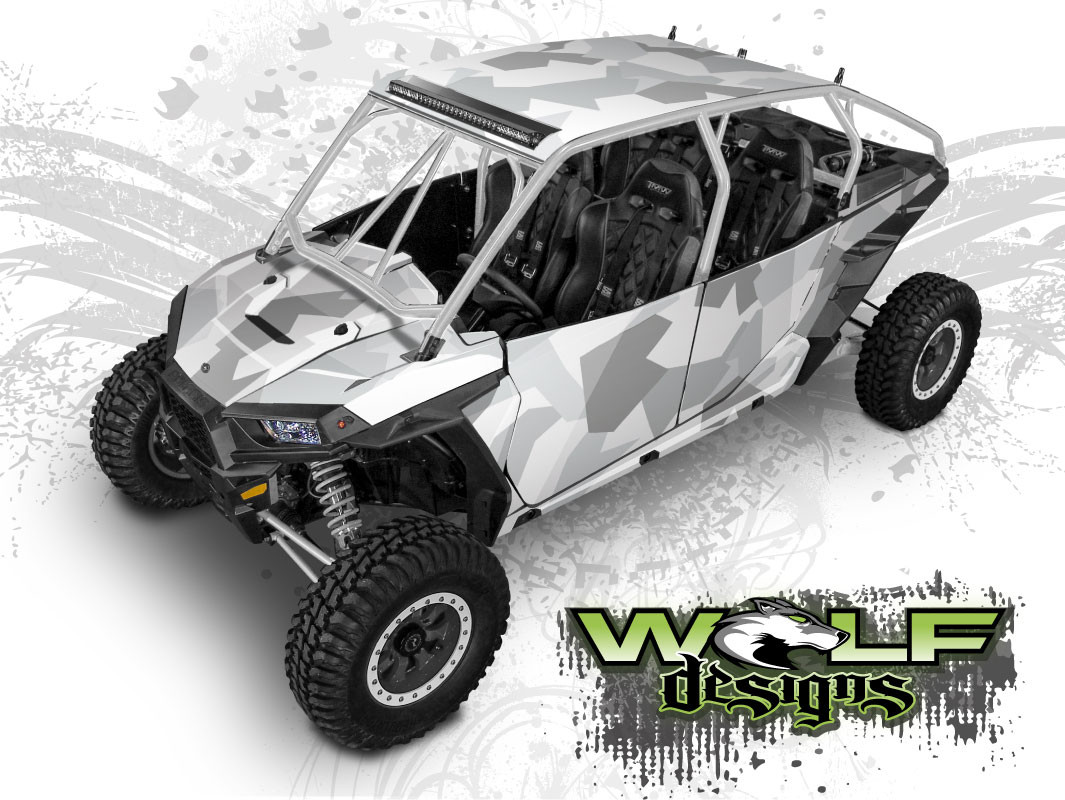 Jagged Urban Camo - Polaris RZR XP4 1000 & Turbo - RZR Graphics Wrap Kit