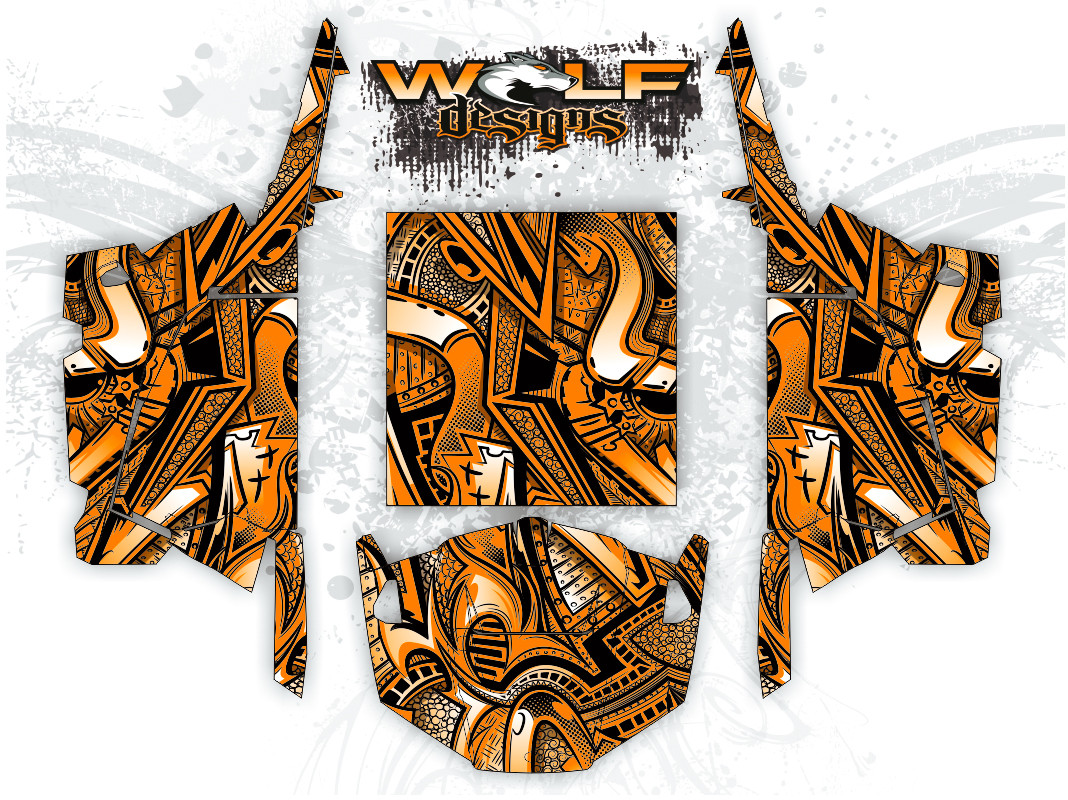 Polaris RZR XP 1000 & Turbo - RZR Graphics Wrap Kit