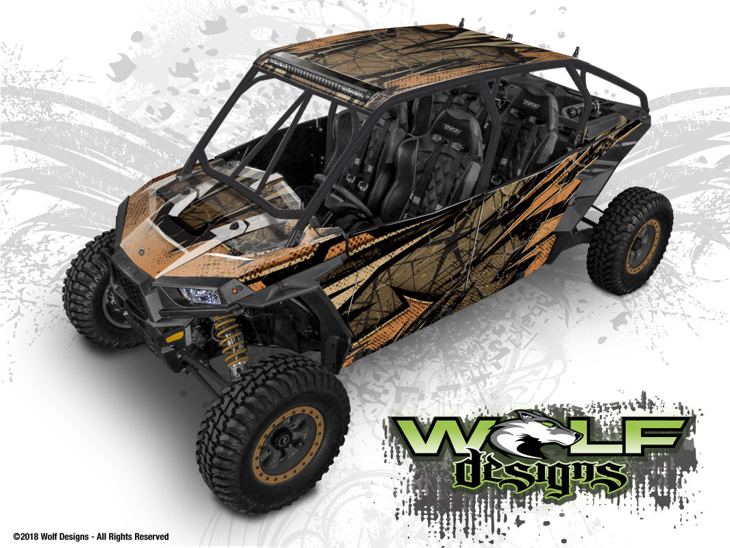 UTV Wrap Kit - Polaris RZR XP4 1000 & Turbo - RZR Graphics Wrap Kit