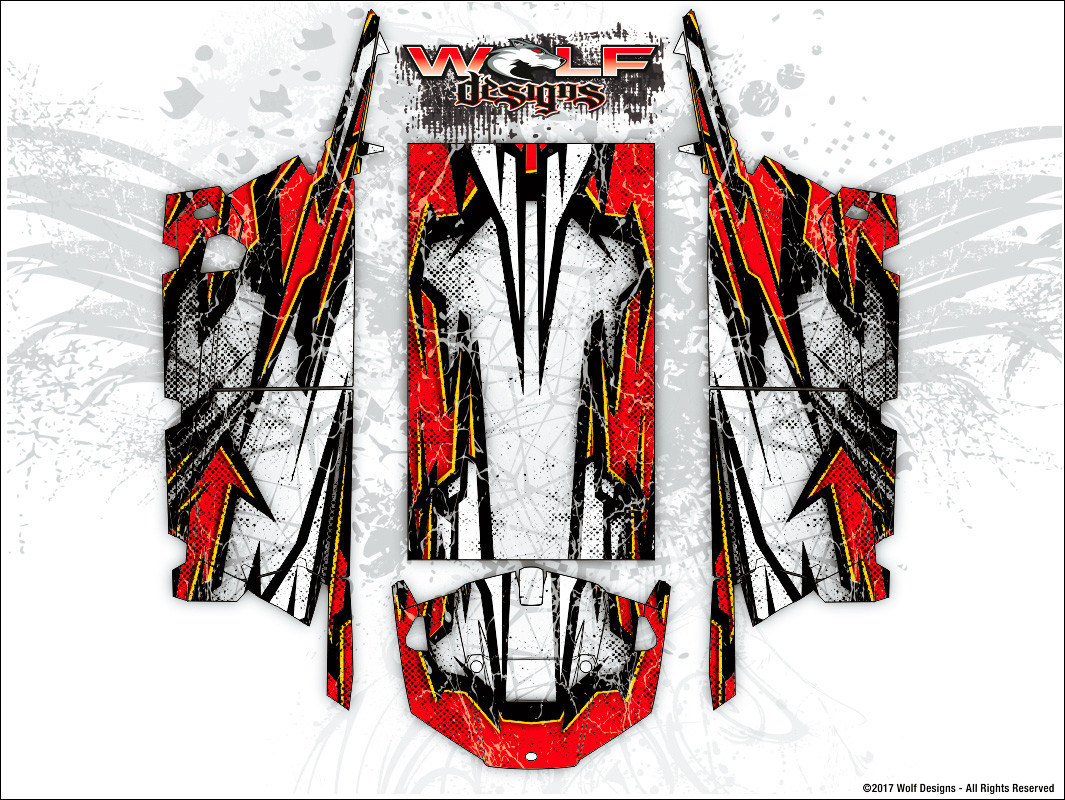 UTV Wrap Kit - Polaris RZR XP4 1000 & Turbo - RZR Graphics Wrap Kit