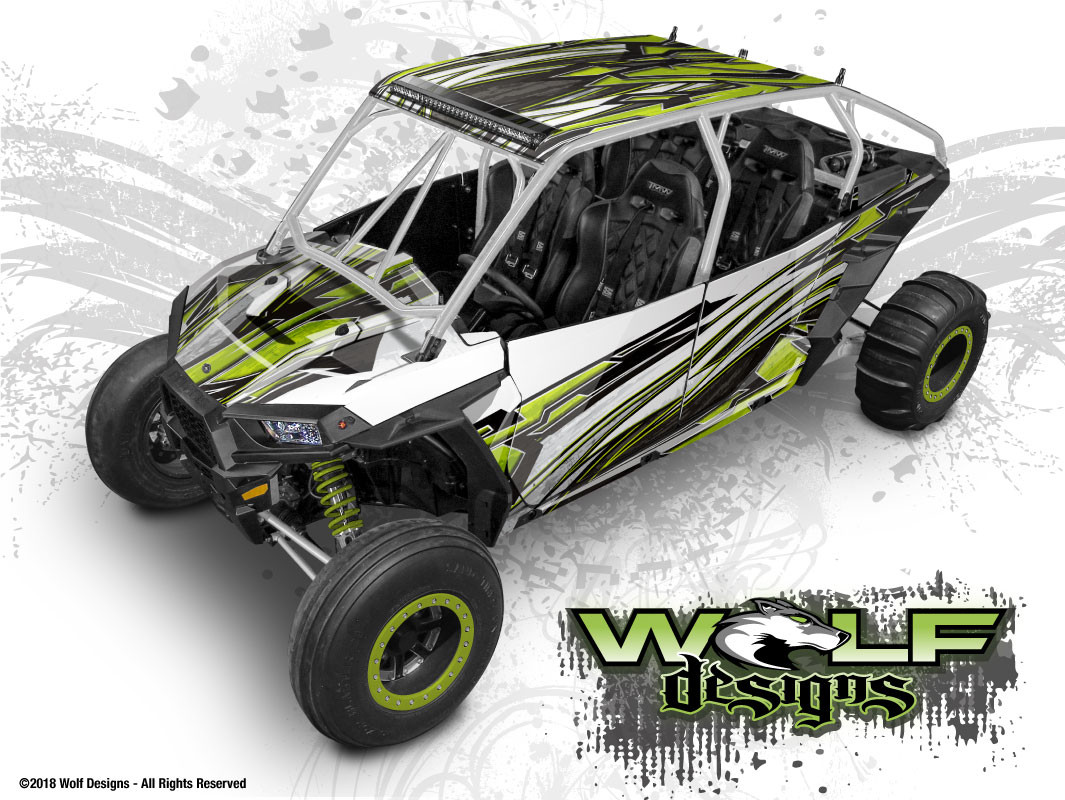 UTV Wrap Kit - Polaris RZR XP4 1000 & Turbo - RZR Graphics Wrap Kit