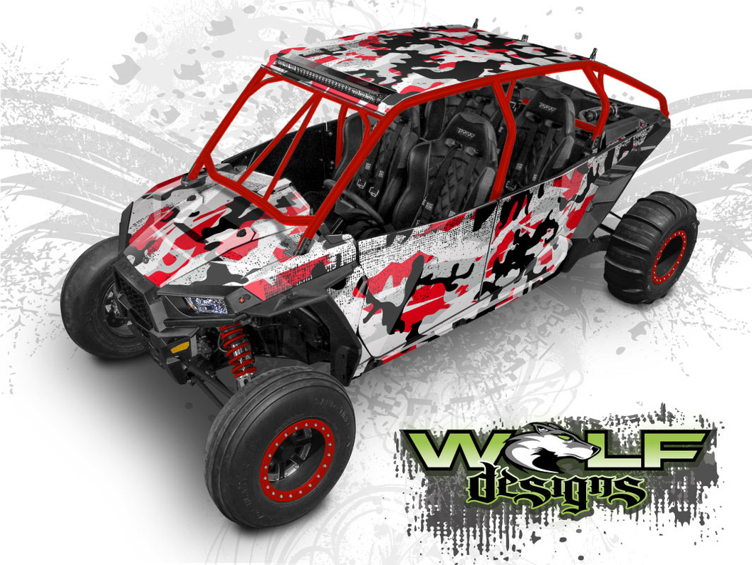UTV Wrap Kit - Polaris RZR XP4 1000 & Turbo - RZR Graphics Wrap Kit