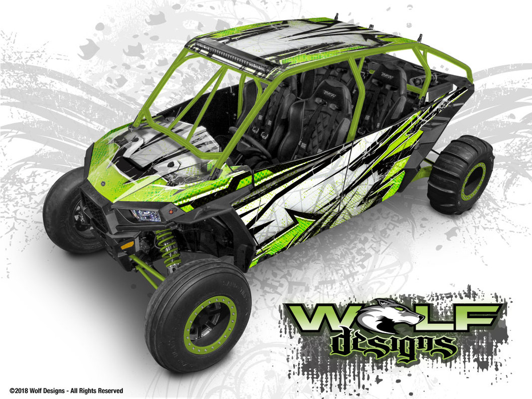 UTV Wrap Kit - Polaris RZR XP4 1000 & Turbo - RZR Graphics Wrap Kit