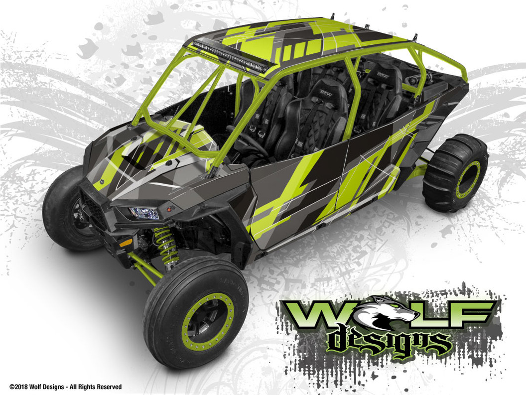 UTV Wrap Kit - Polaris RZR XP4 1000 & Turbo - RZR Graphics Wrap Kit