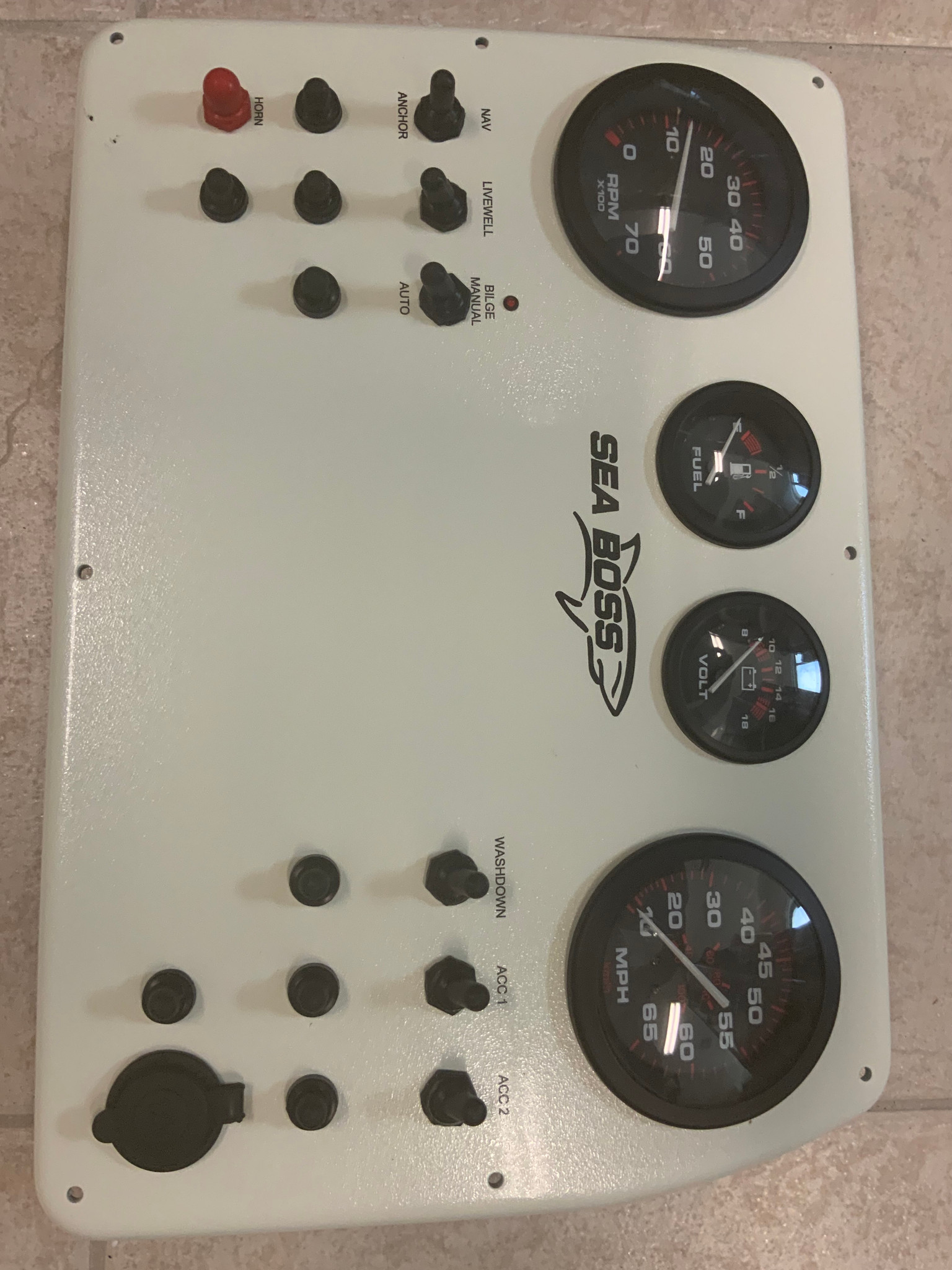 Sea Boss gauge and switch panel - Sea Pro Boat Parts