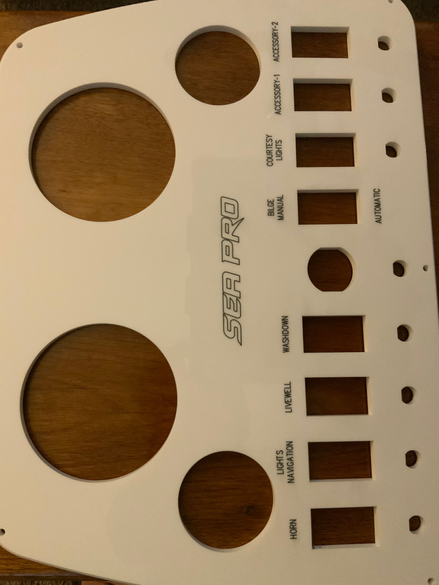 Sea Pro 4 Guage panel plate used 2003-2007 - Sea Pro Boat Parts