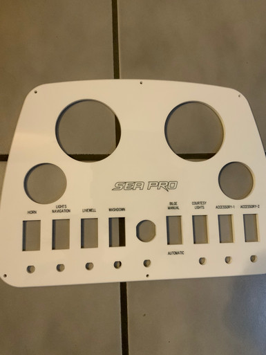 Sea Pro 4 Guage panel plate used 2003-2007 - Sea Pro Boat Parts