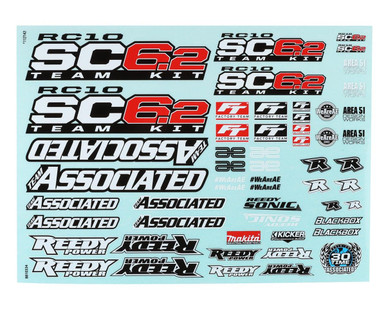 RC10 SC6.2 Decal Sheet - RC One Racing