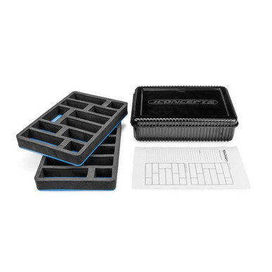 1/10 Spring Organizer Box w/Foam Liner (Black) - RC One Racing