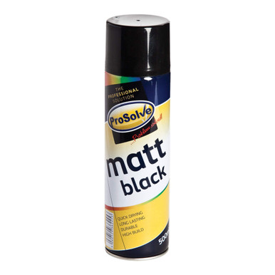 ProSolve Matt Black Spray Paint 500ml - TW Wholesale Ltd