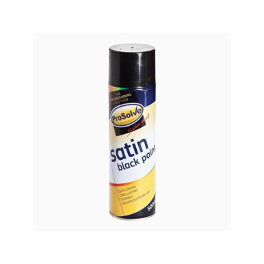 ProSolve Satin Black Spray Paint 500ml - TW Wholesale Ltd