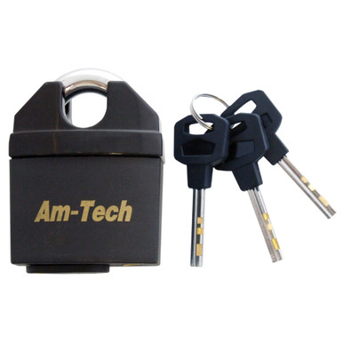 Amtech 65mm Padlock with 4 Keys - TW Wholesale Ltd