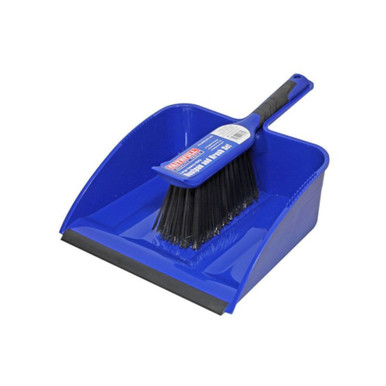 Faithfull Large Blue Dust Pan and Brush - TW Wholesale Ltd