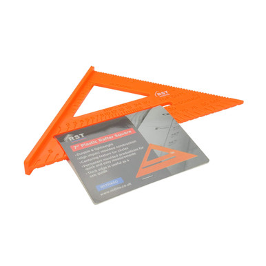 RST 7" Hi Viz Lightweight Impact Plastic Rafter Square - TW Wholesale Ltd