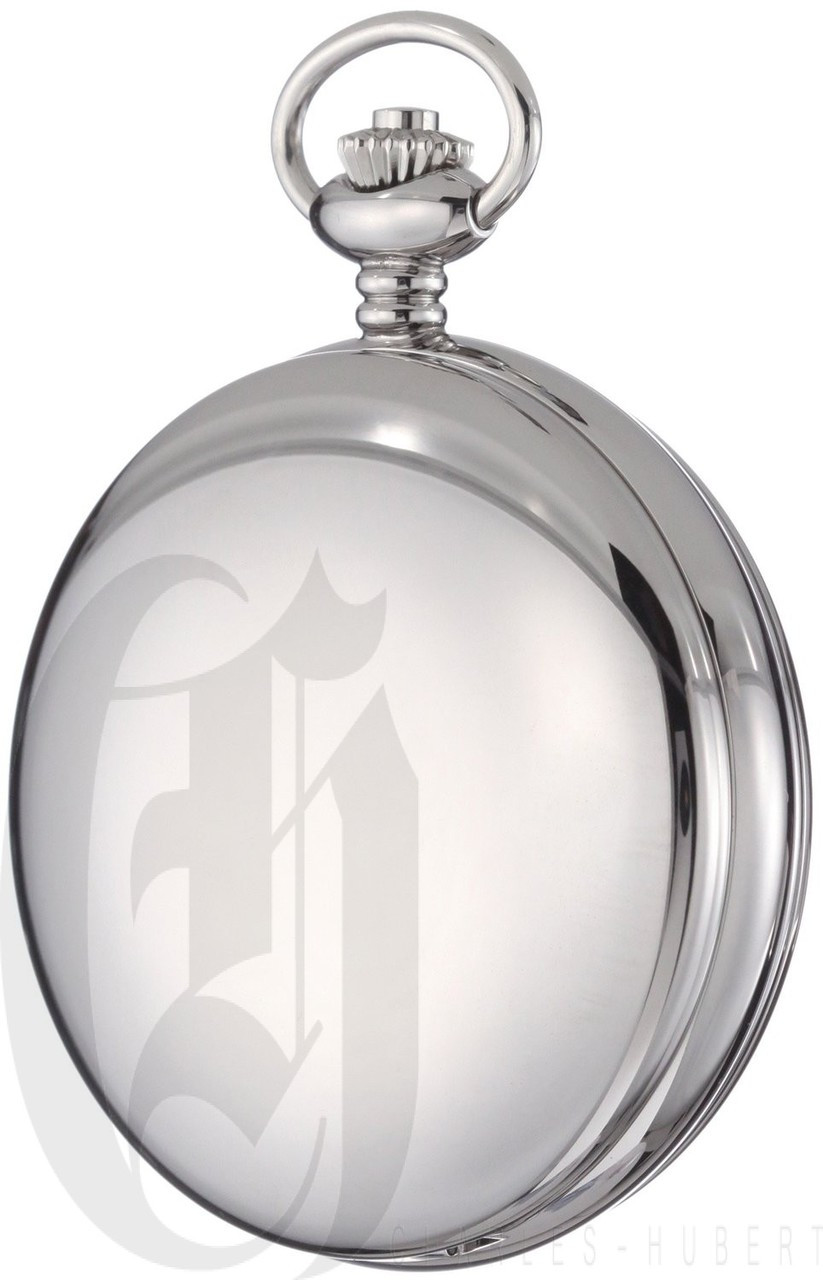 Stainless Steel Double Mechanical Pocket Watch