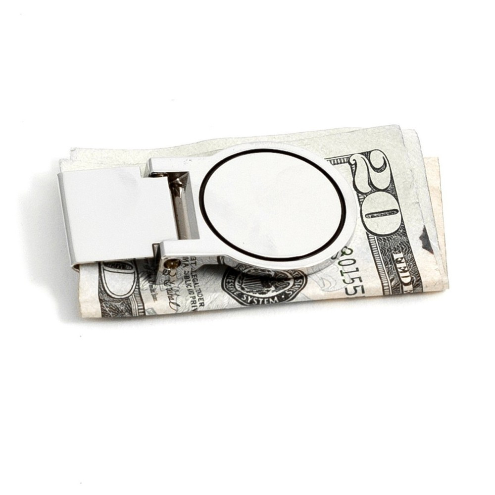 Personalized Round Quality Folding Money Clip - ForeverGifts.com