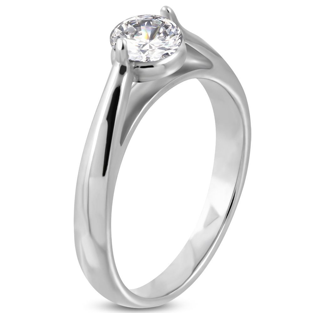 Custom Stainless Steel Compression Engagement Ring