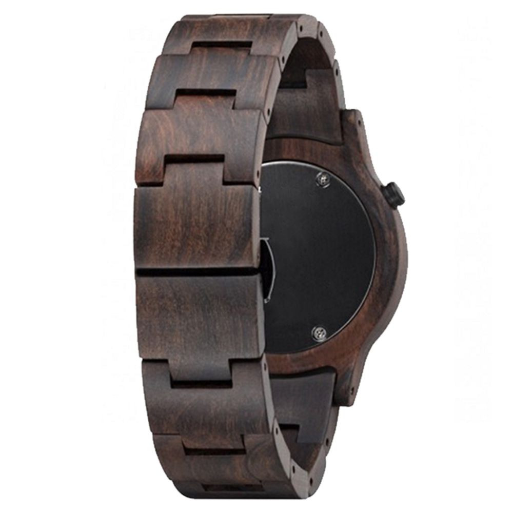 Personalized Quality Black Custom Wood Watch Quartz
