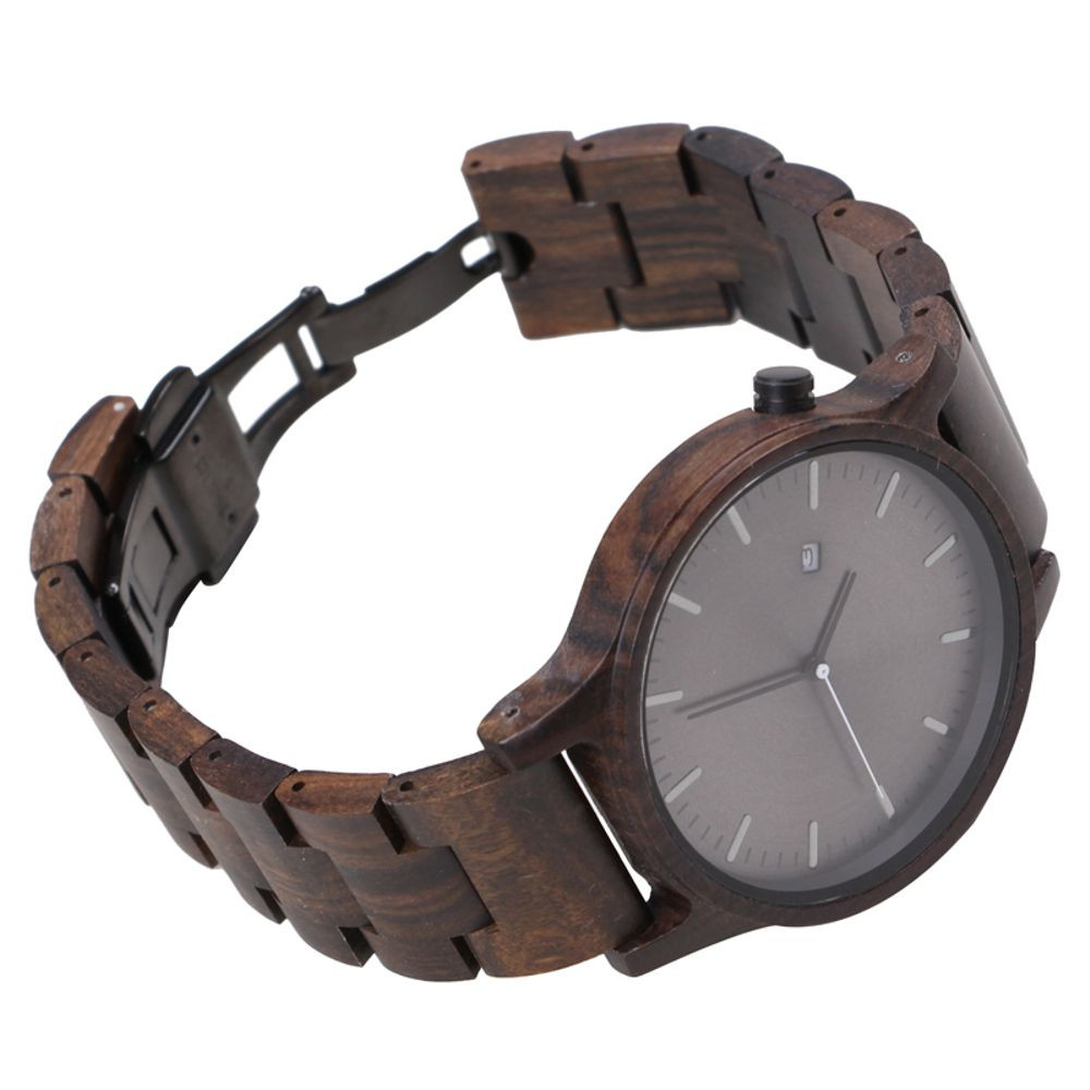 Personalized Quality Black Custom Wood Watch Quartz