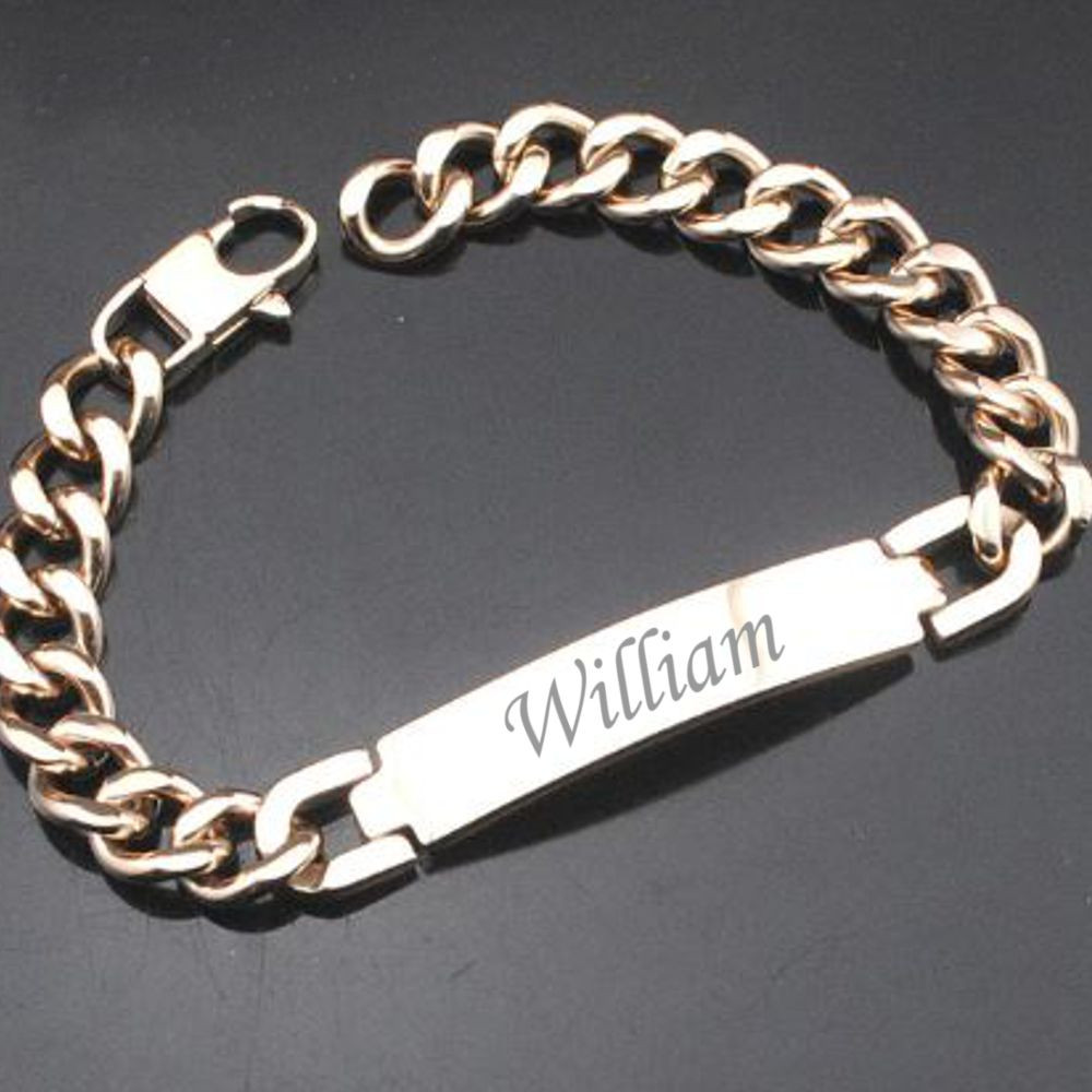 Shop Quality 10mm Custom ID Bracelet With Free Engraving