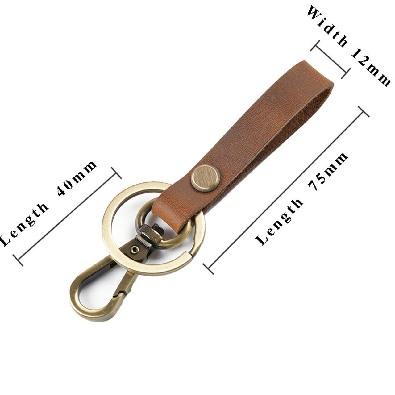 Personalized Quality Genuine Brown Leather Key chain - ForeverGifts.com