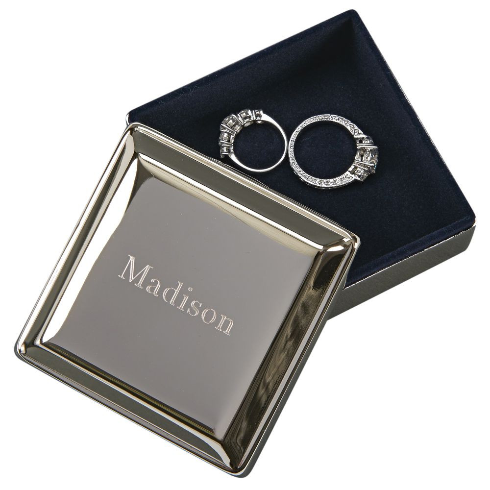 Personalized Quality Small Square High Polished Jewelry Box ...