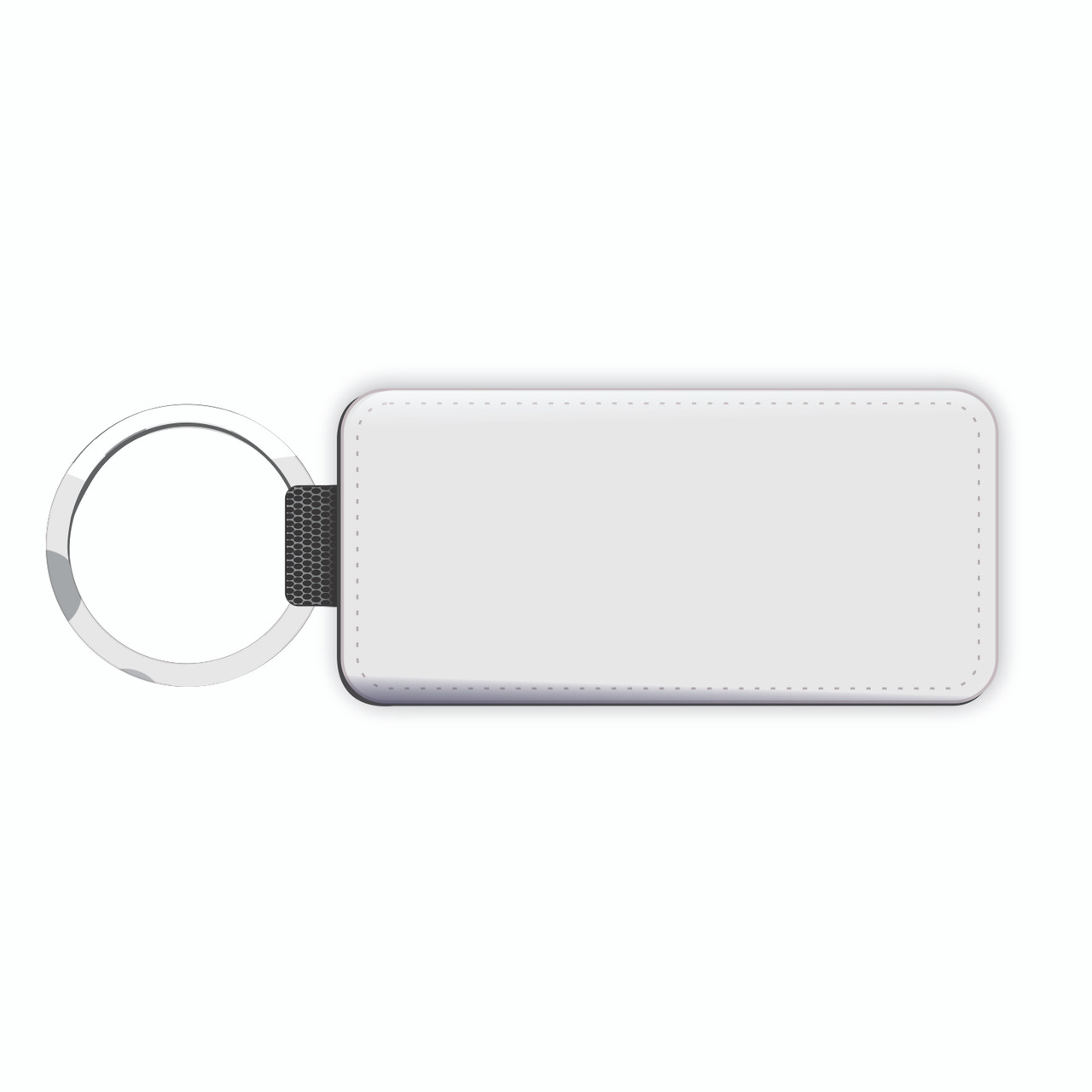 Personalized With Full Color PU Leather Rectangular Keychain ...