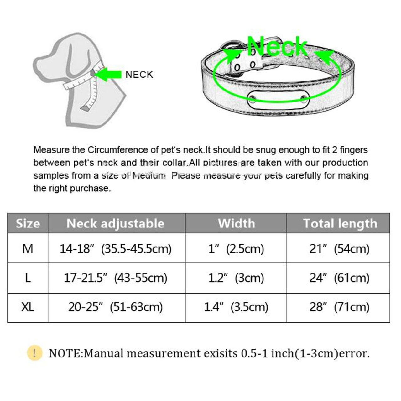 Personalized Genuine Leather Heavy Duty Dog Collar with Tag ...