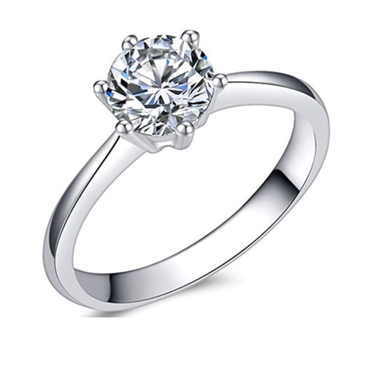 Personalized Quality Stainless Steel Engagement Ring - ForeverGifts.com