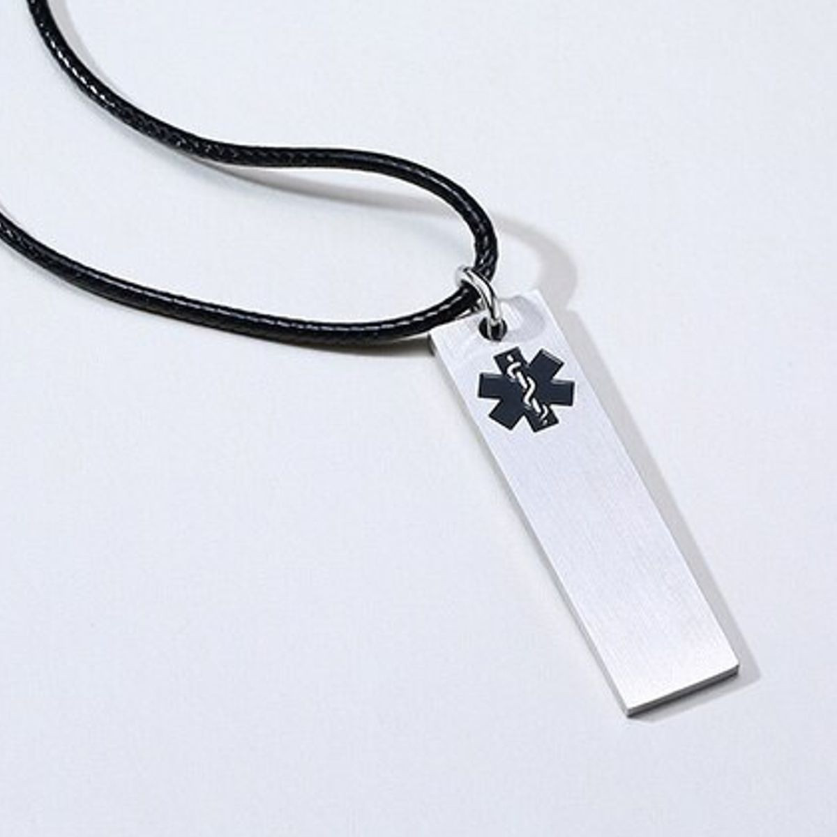 Personalized Quality Medical Alert ID Bar Pendant Necklace ...
