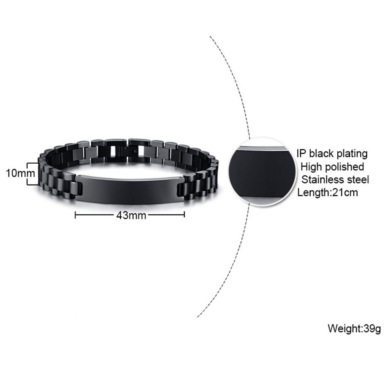 Personalized Stainless Steel Quality ID Bracelets