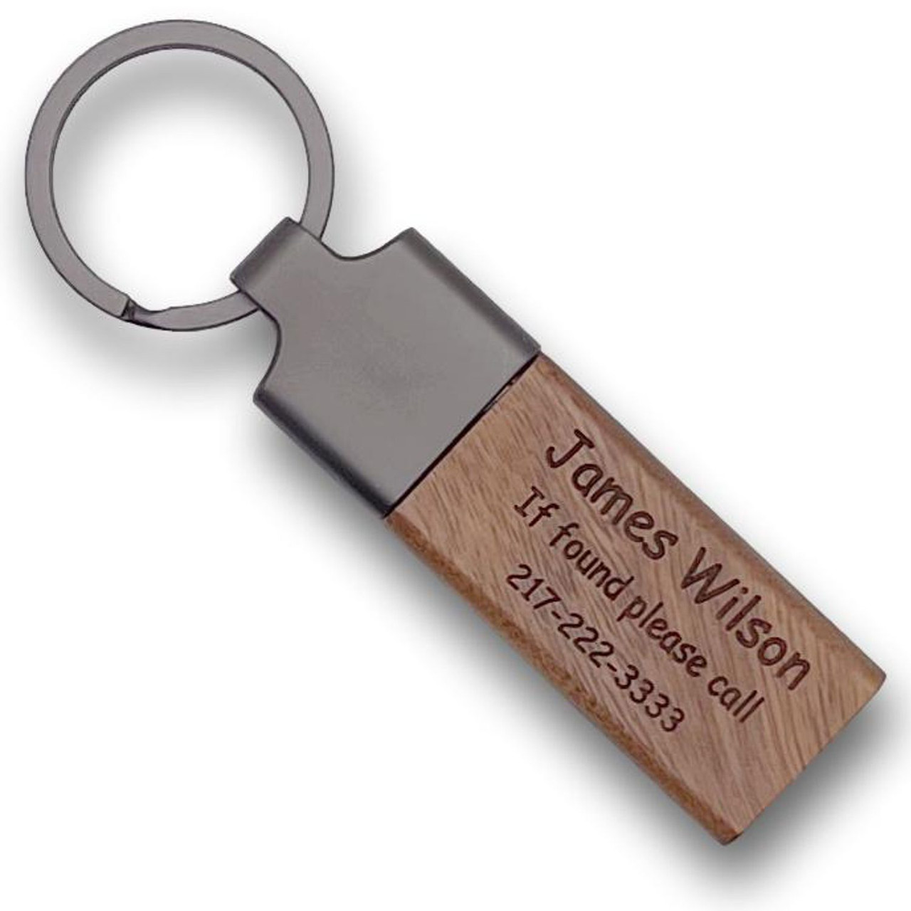 Personalized Wood and metal Luxury Keychains