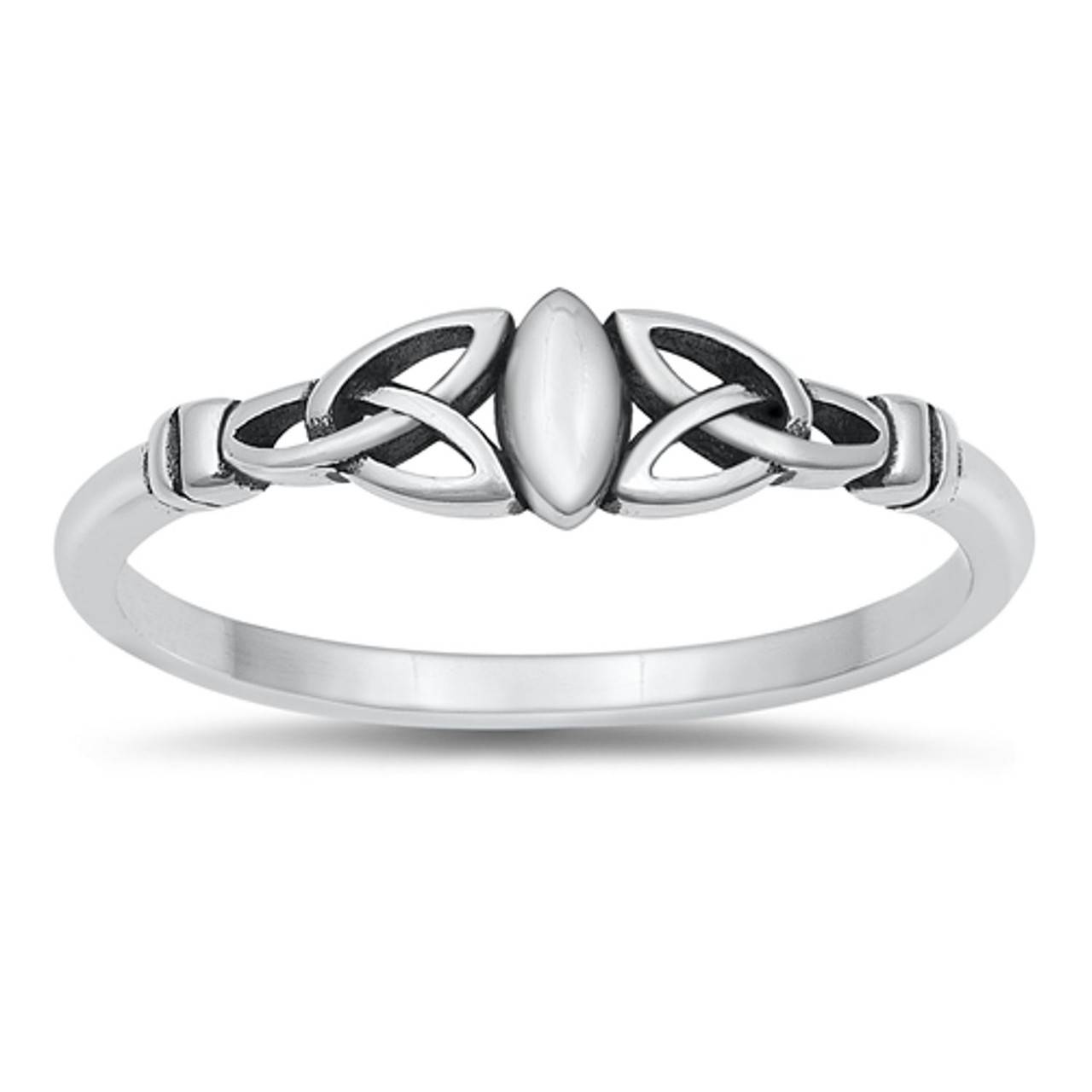 925 Sterling Silver Celtic Design Ring Knotwork Band Celtic Design ...