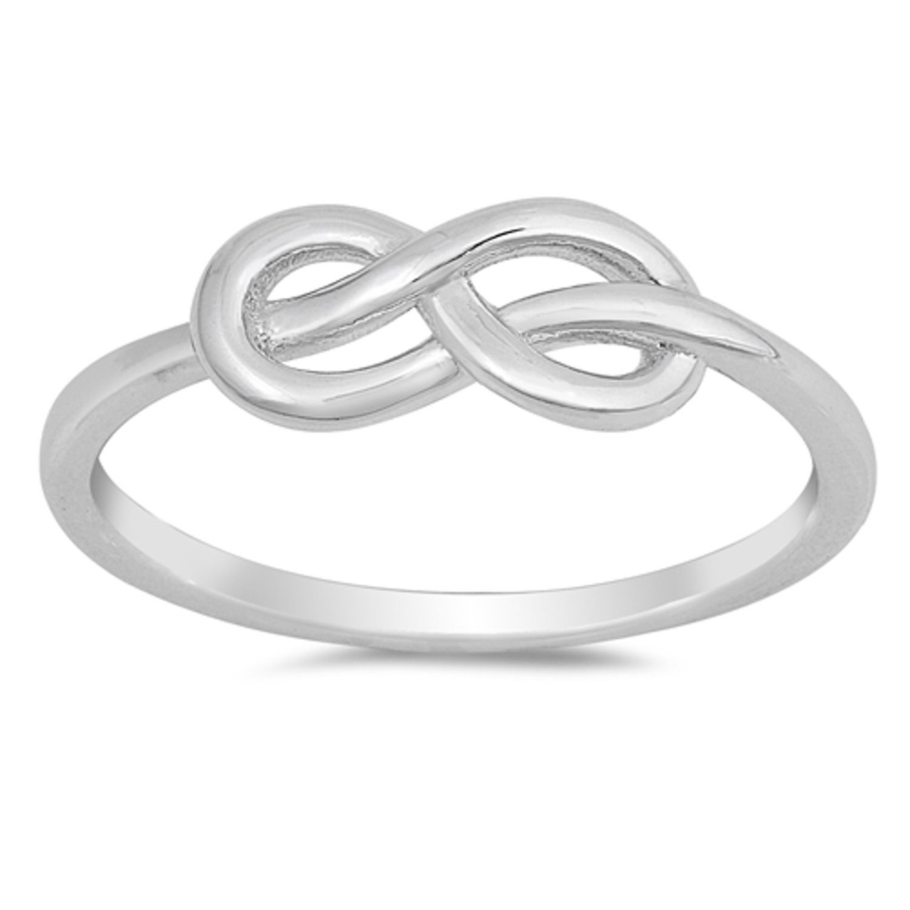 Personalized 925 Sterling Silver Infinity Knot Ring - ForeverGifts.com