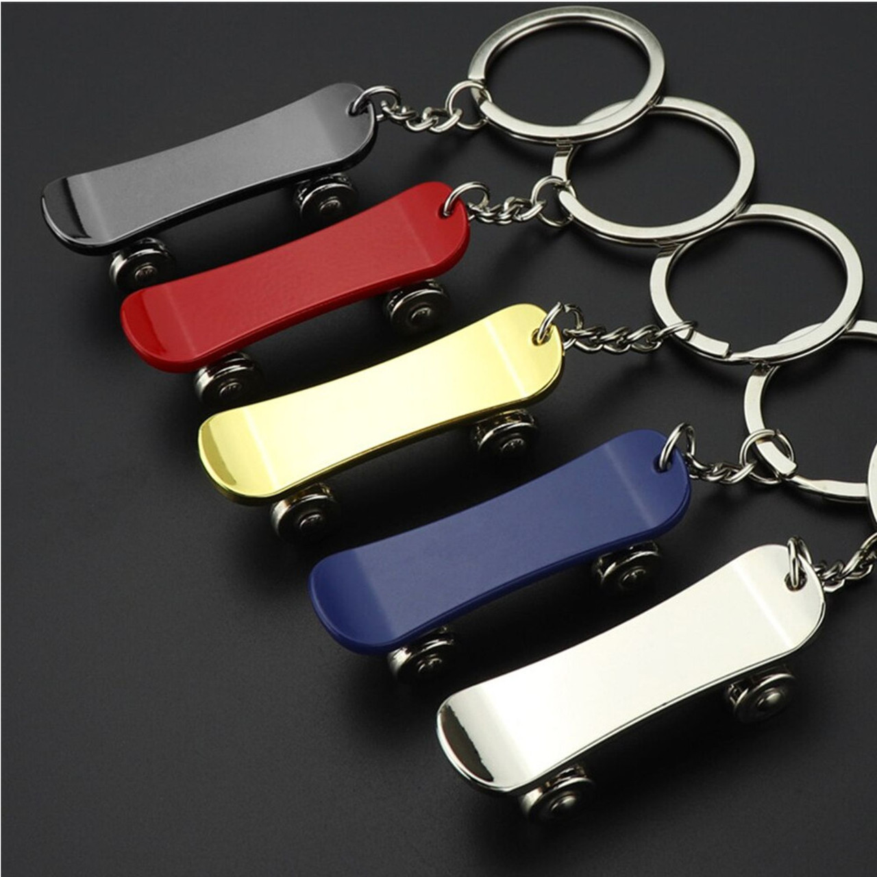Quality Mini Skateboard Keychain with Spinning Wheels - ForeverGifts.com