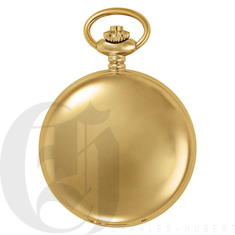 Gold-Plated Double Hunter Case Mechanical Pocket Watch