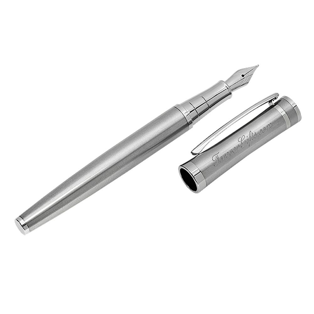 Personalized Quality Silver Color Fountain Pen - ForeverGifts.com