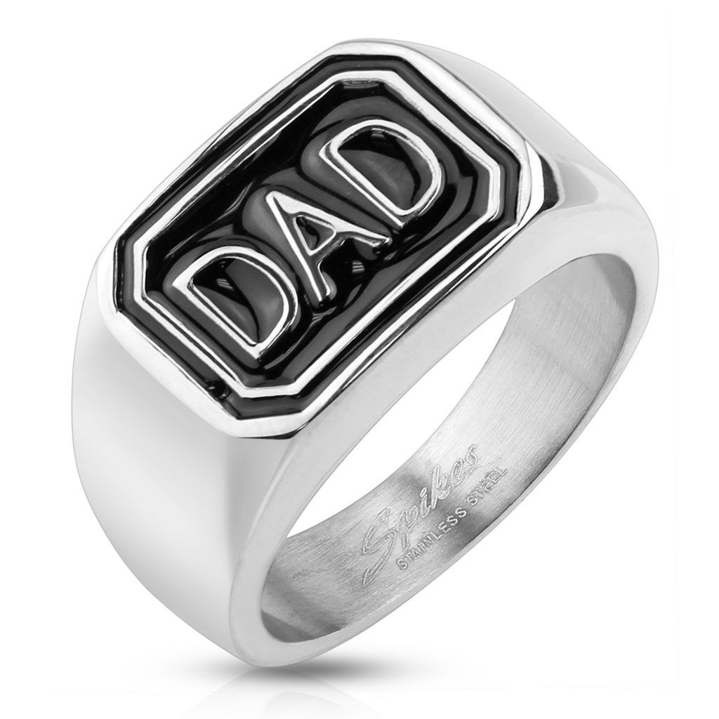 Personalized Stainless Steel DAD Ring - Free Engraving