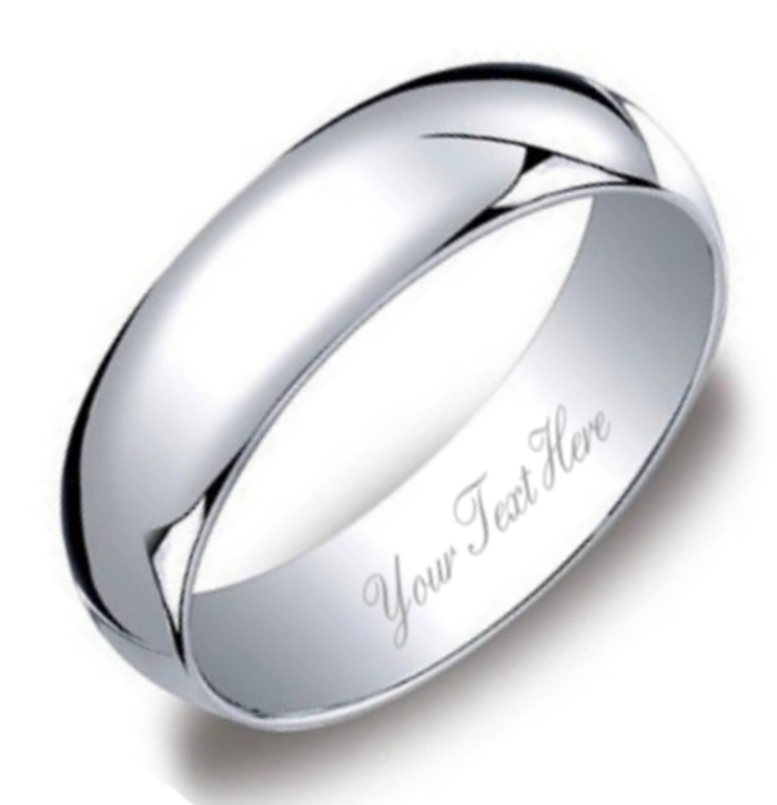 8mm Personalized Sterling Silver Promise Ring