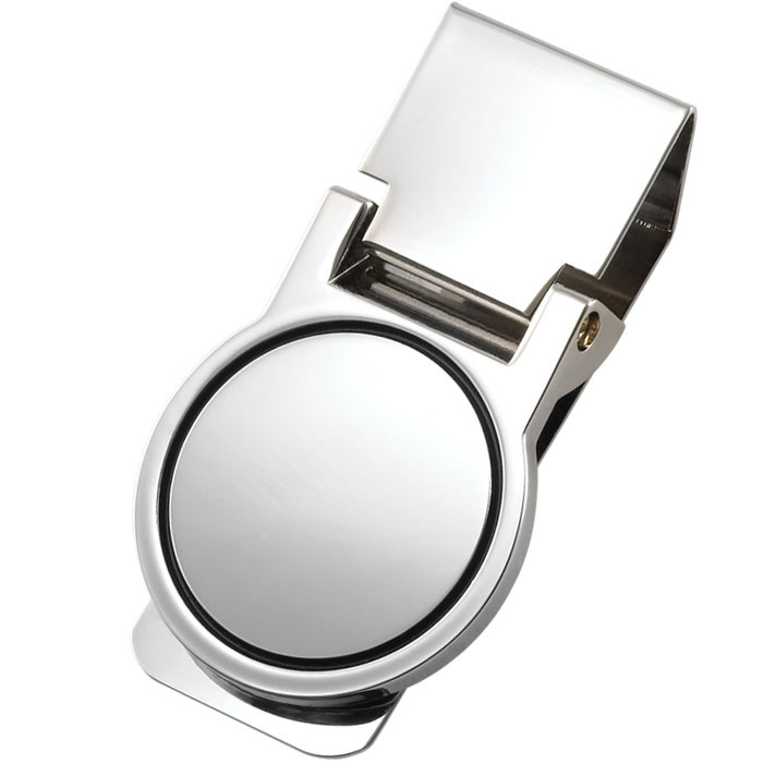 Personalized Round Quality Folding Money Clip - ForeverGifts.com