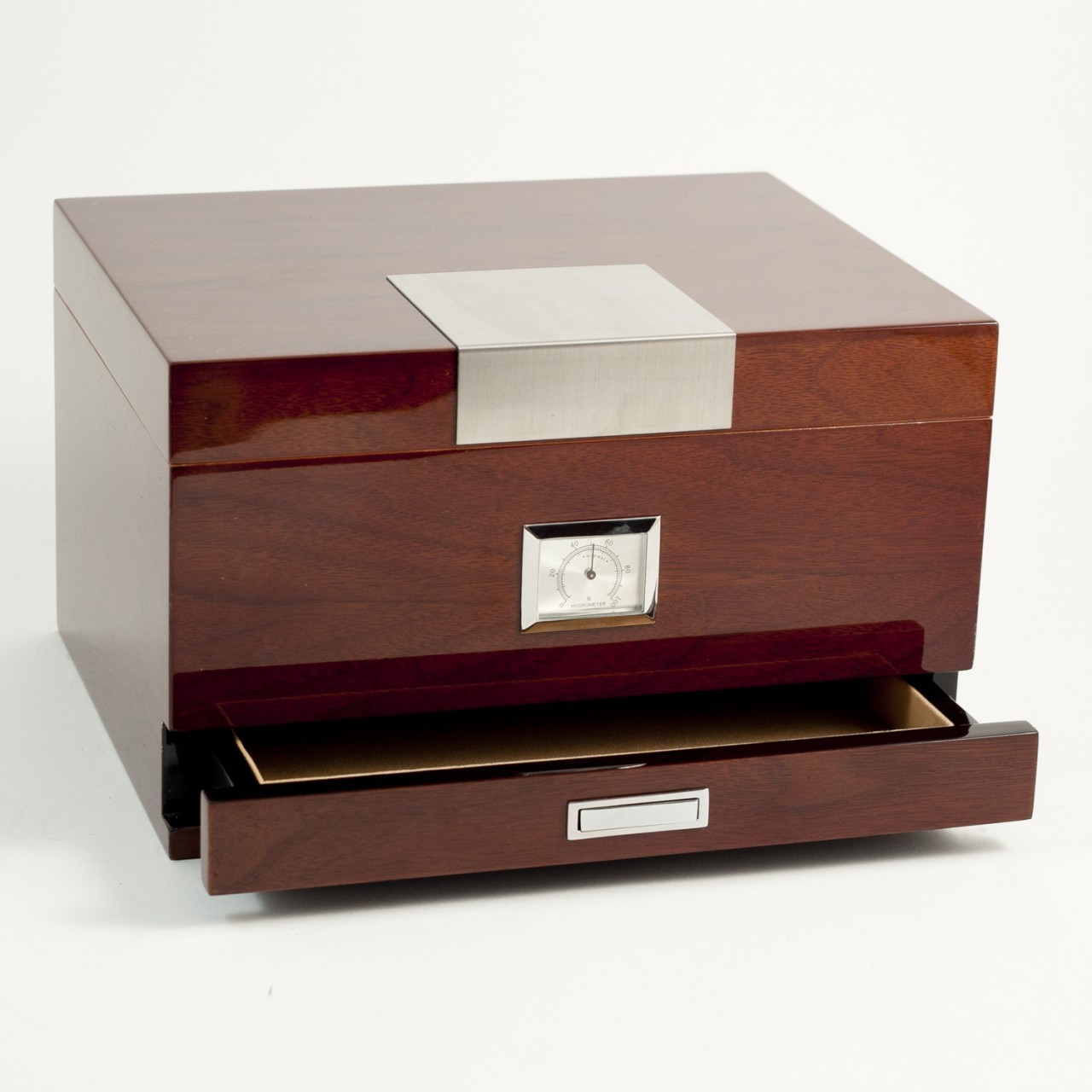 Personalized Walnut Humidor with Accessories Drawer