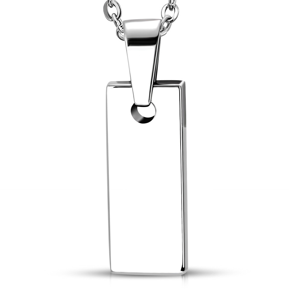 Personalized Tungsten Carbide Small Charm Pendant