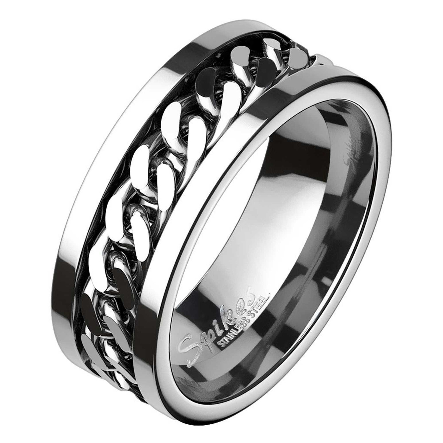 Personalized Stainless Steel Ring - Quality Spinning Chain