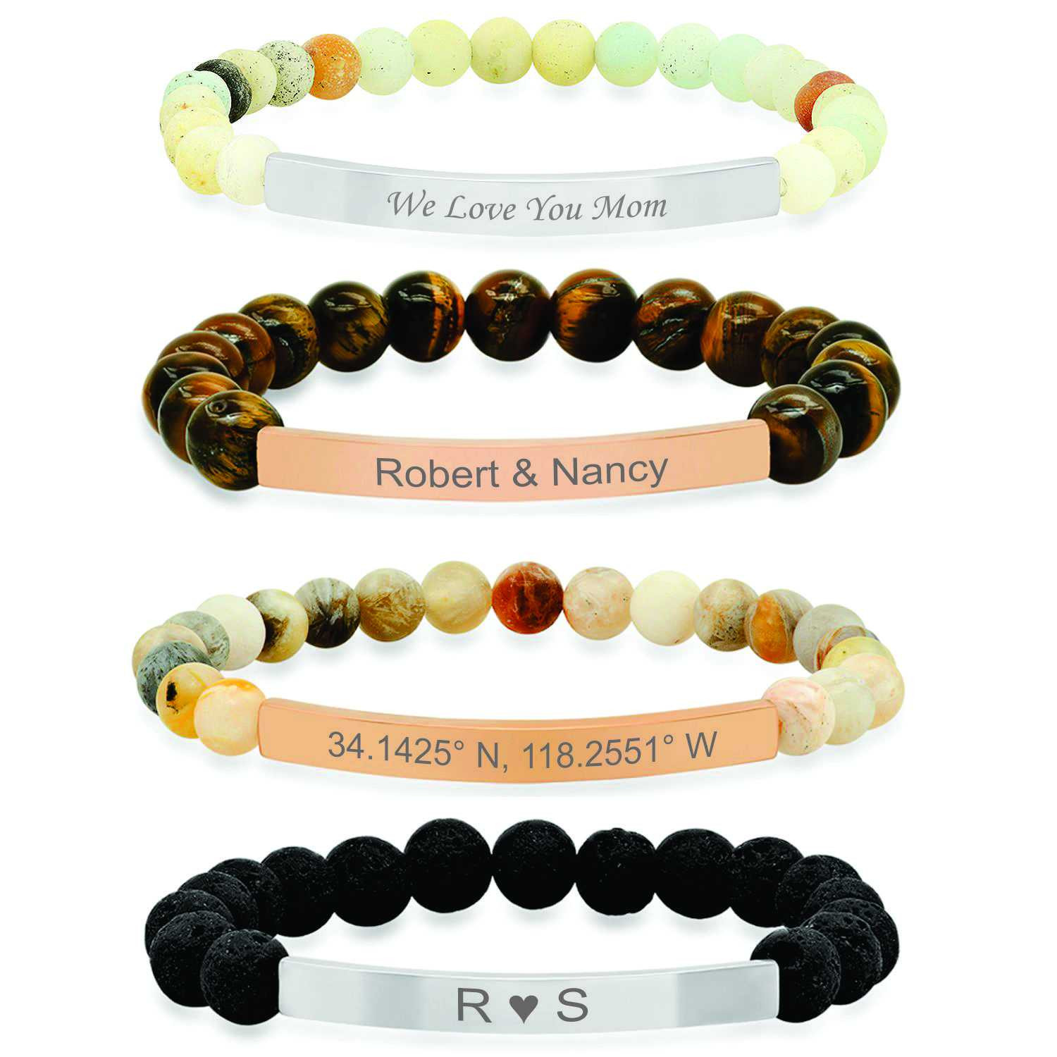 Personalized ID Bracelet with Stainless Steel Plate