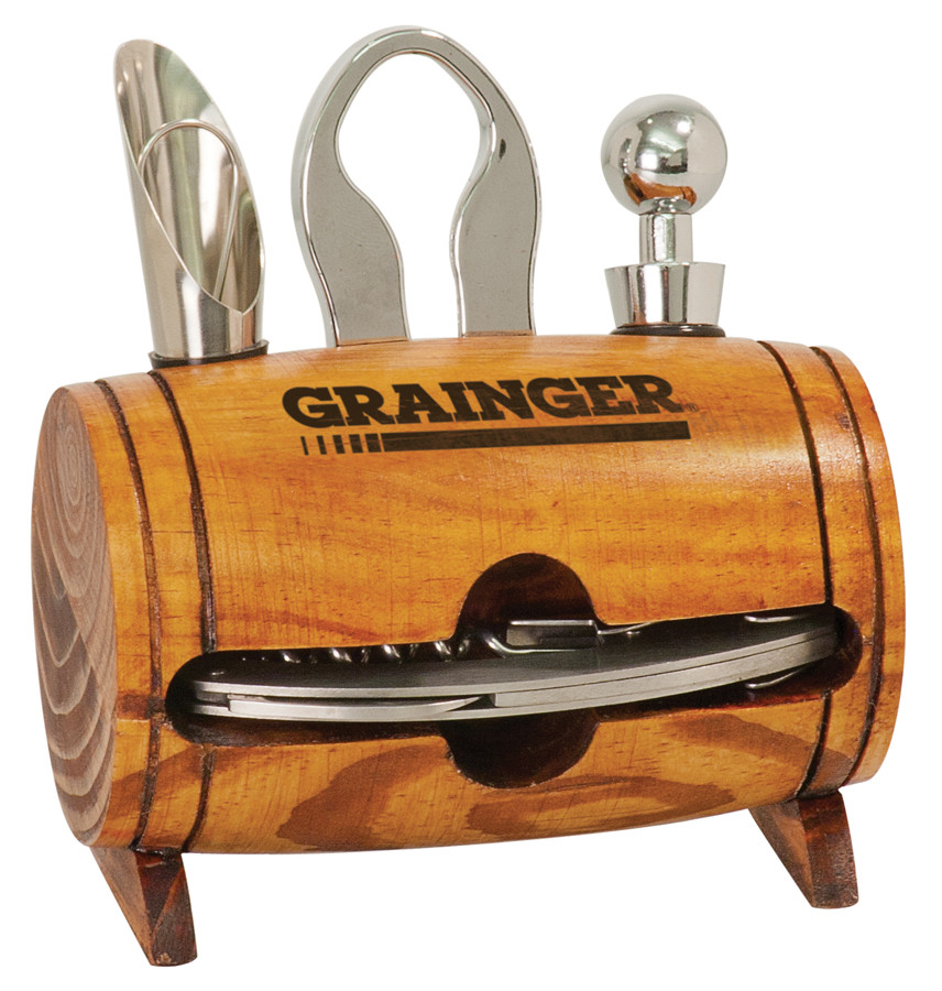 Personalized Barrel 4-Piece Wine Tool Set