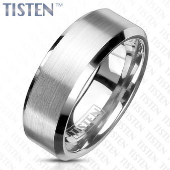 Personalized 6mm Glossy Mirror Polished Plain Tisten Ring ...