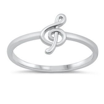 Personalized Sterling Silver Lab Opal Ring with Treble Clef Music ...